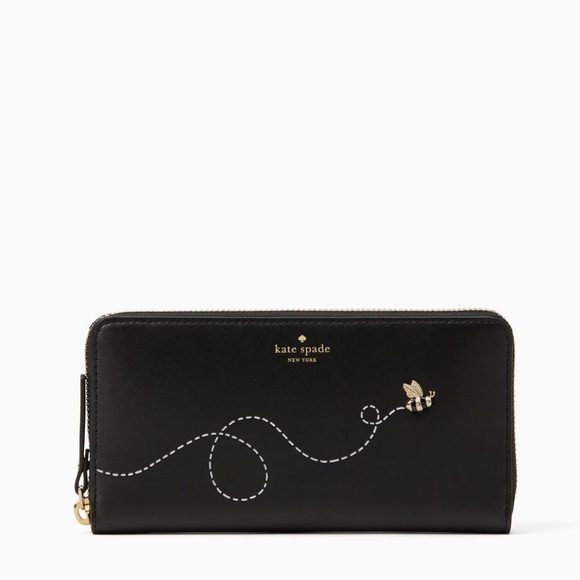 kate spade | Bags | Kate Spade Picnic Perfect Bee Appliqu Lacey Wallet ...